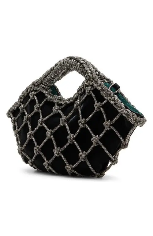 Aldo Wicked Glamorous Gal Top Handle Bag - Black/Dark Green